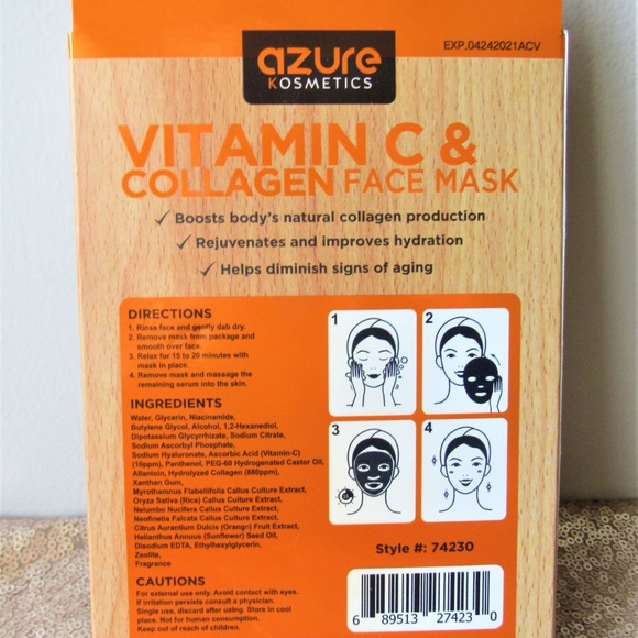 Azure | Skincare | Azure Cosmetics Vitamin C And Collagen Masks | Poshmark